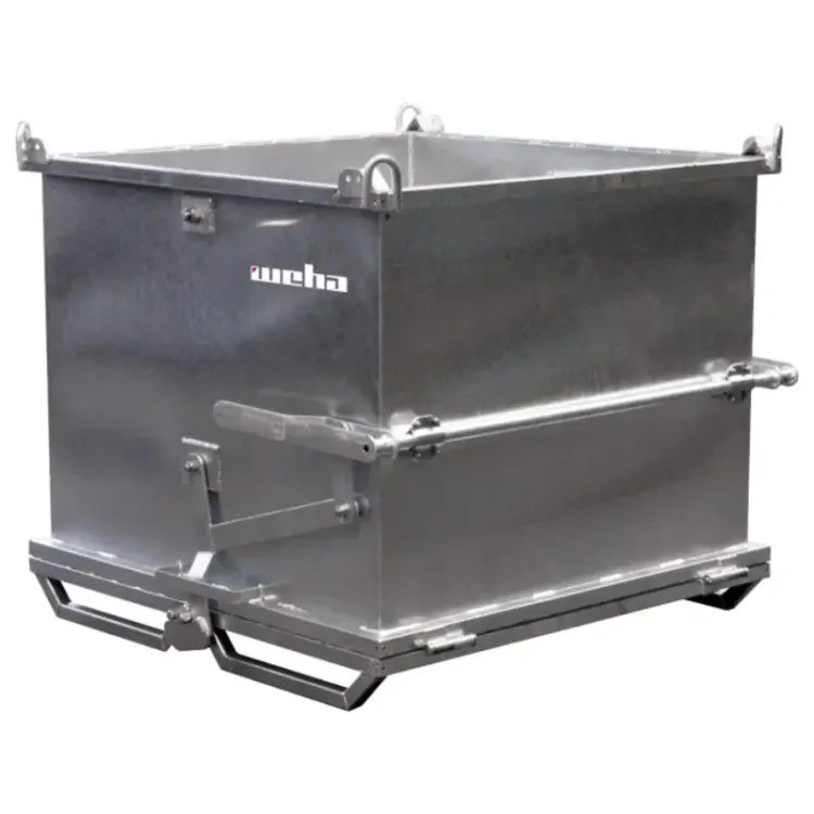 CONTENTOR DESCARGA DE FUNDO 1000KG WEHA - CHAVE VERTICAL